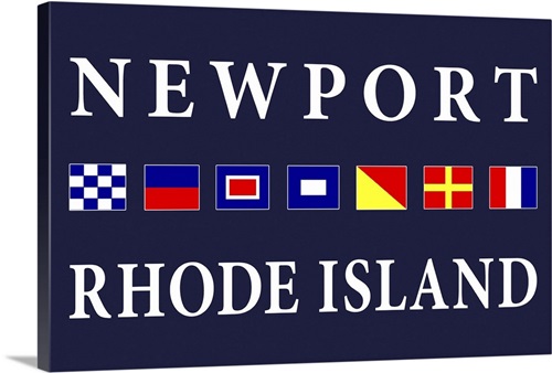 Newport, Rhode Island - Nautical Flags Poster | Great Big Canvas