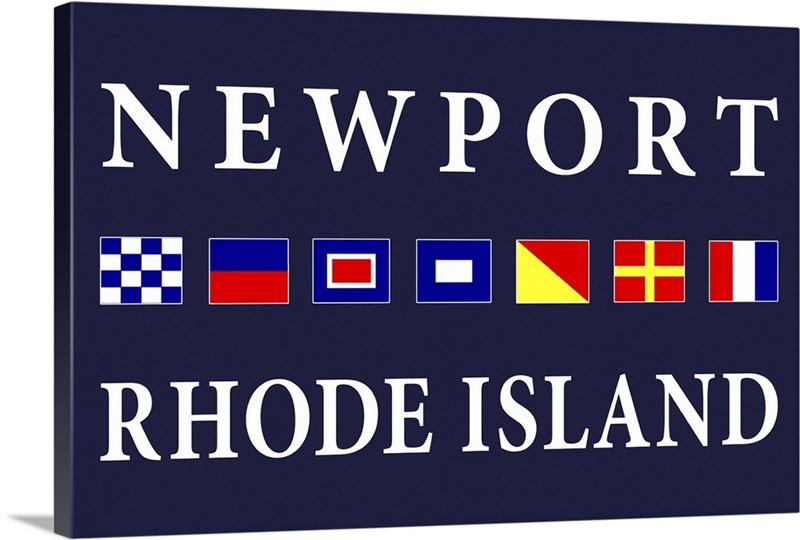 Newport, Rhode Island - Nautical Flags Poster | Great Big Canvas