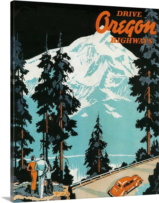 Oregon Highways Advertising Poster, Oregon | Great Big Canvas