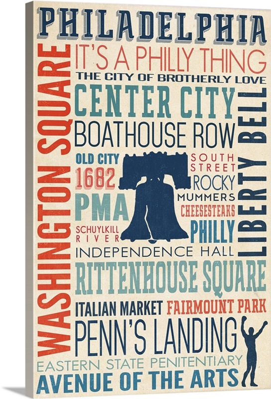 Philadelphia, PA, Typography | Great Big Canvas