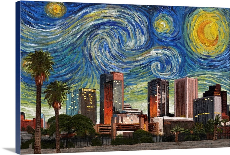 Phoenix, Arizona - Starry Night City Series | Great Big Canvas