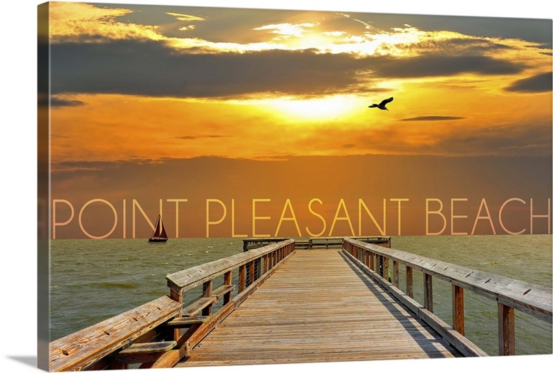 Point Pleasant Beach, New Jersey, Pier at Sunset | Great Big Canvas
