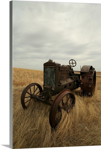 Rusty Tractor In Field | Great Big Canvas
