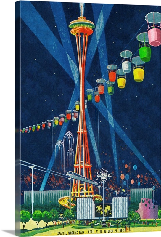 Space Needle Worlds Fair, Seattle, WA | Great Big Canvas