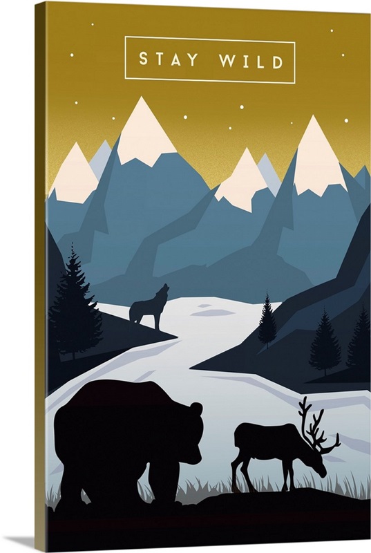 Stay Wild - Animal Silhouettes | Great Big Canvas