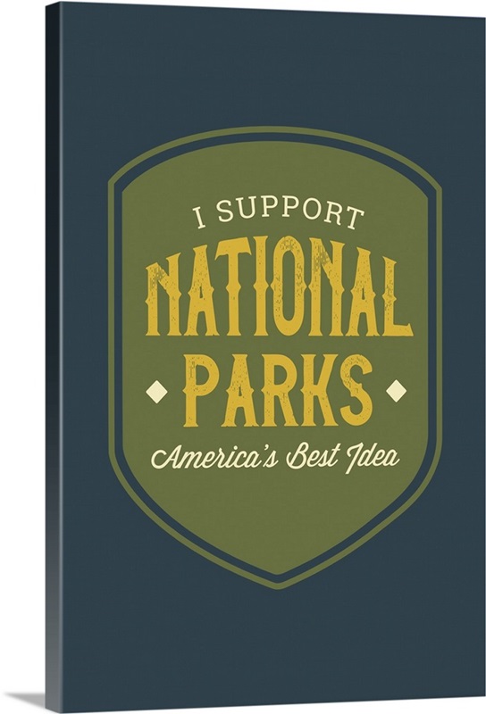 Support National Parks - Badge Navy | Great Big Canvas