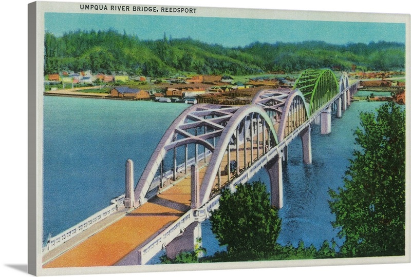 Umpqua River Bridge in Reedsport, Oregon | Great Big Canvas