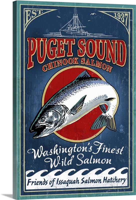 Wild Salmon, Puget Sound, Washington | Great Big Canvas