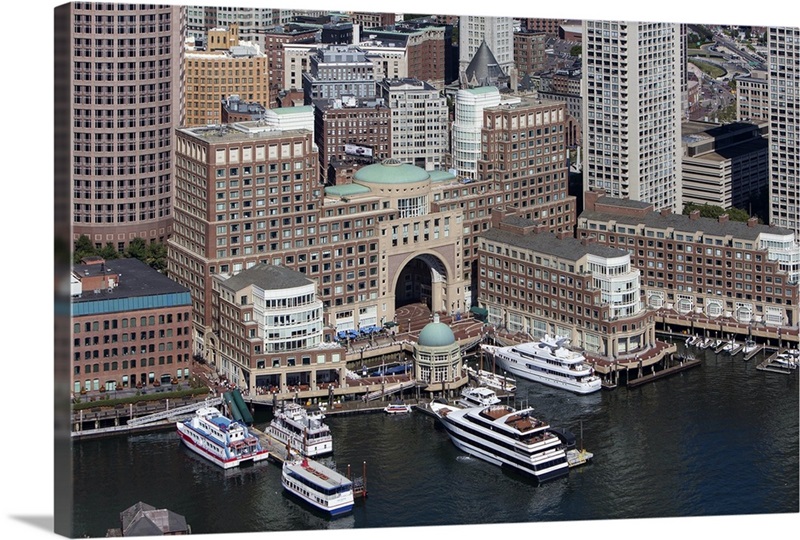 Boston Waterfront, Massachusetts - Aerial Photograph | Great Big Canvas