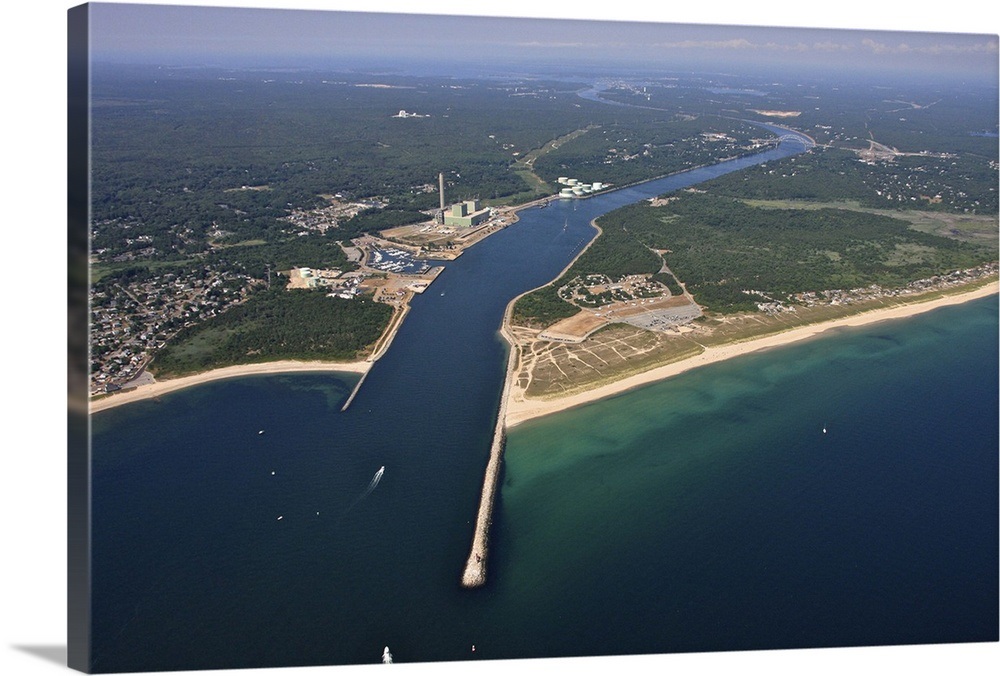 Cape Cod Canal, Bourne - Aerial Photograph Wall Art, Canvas Prints ...