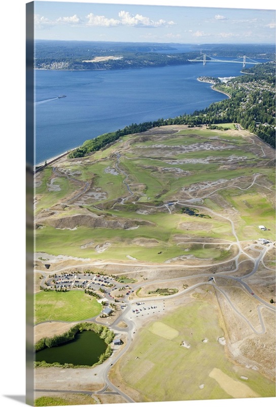 Chambers Bay Golf Course, University Place, WA, USA - Aerial Photograph ...
