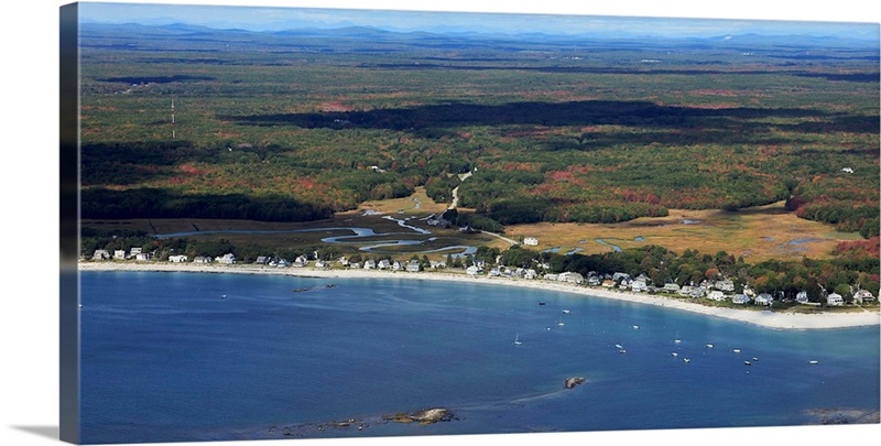 Goose Rocks Beach, Kennebunkport, Maine, USA - Aerial Photograph ...