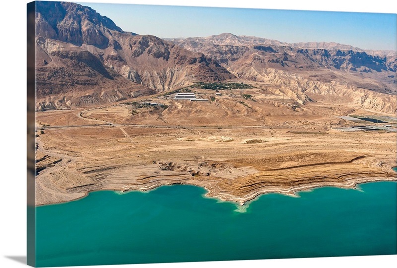 Observation of Dead Sea Water Level Drop, Dead Sea - Aerial Photograph ...