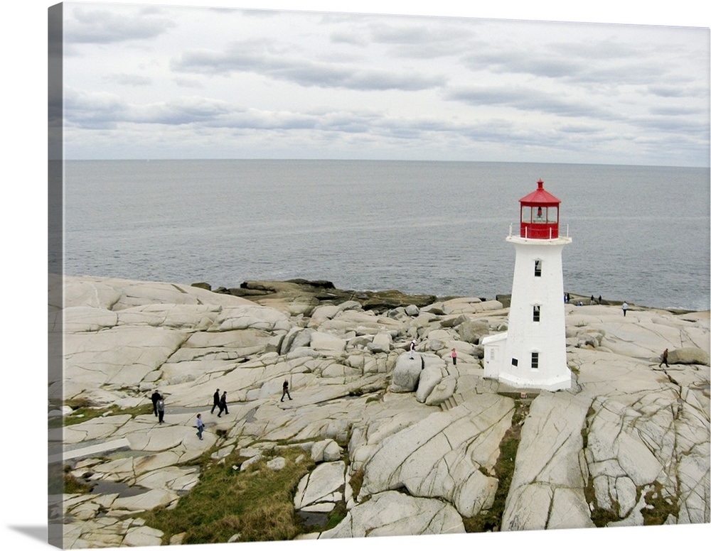 Peggy's Cove And The Lighthouse, Nova Scotia, Canada - Aerial ...