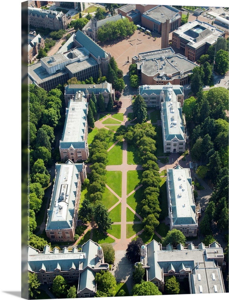 University of Washington Campus, Seattle, Washington - Aerial ...