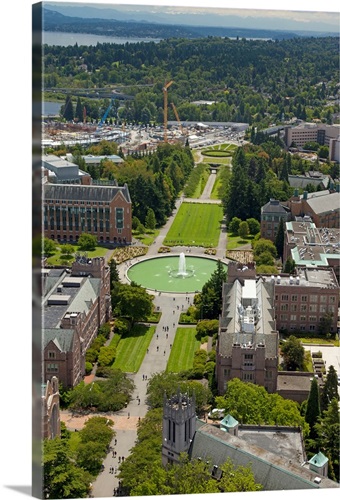 University of Washington, Seattle, Washington - Aerial Photograph Wall ...