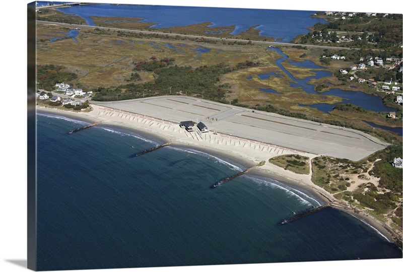 Wheeler Beach, Point Judith, Rhode Island, USA - Aerial Photograph ...