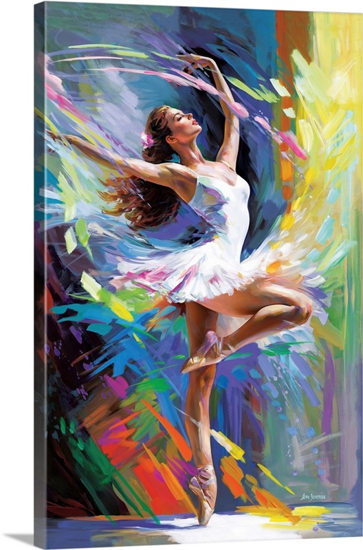 Colorful Ballerina Dancer | Great Big Canvas