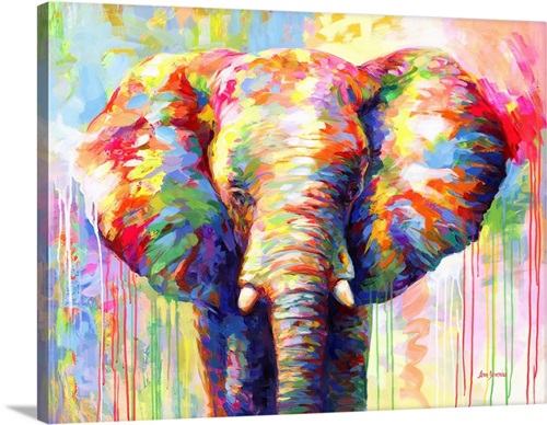 Colorful Elephant II Wall Art, Canvas Prints, Framed Prints, Wall Peels ...