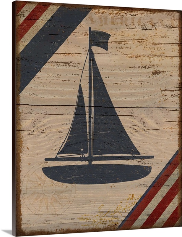 Nautical Americana Boat | Great Big Canvas