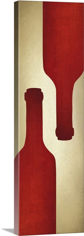 Vino Bottle Beige Panel | Great Big Canvas