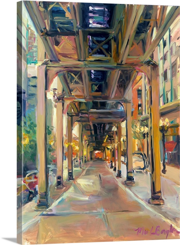 Under The L - Cyan | Great Big Canvas