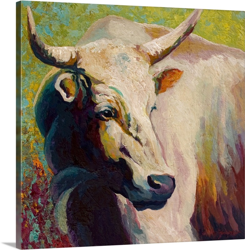 White Bull Portrait | Great Big Canvas