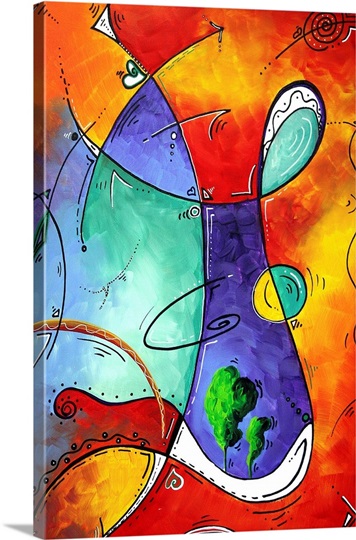 Free At Last - Bold Colorful Abstract Art Wall Art, Canvas Prints ...