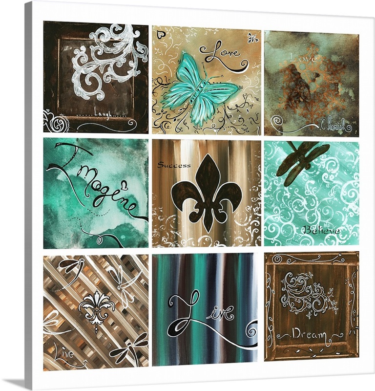 Live And Love - Abstract Inspirational Painting | Great Big Canvas