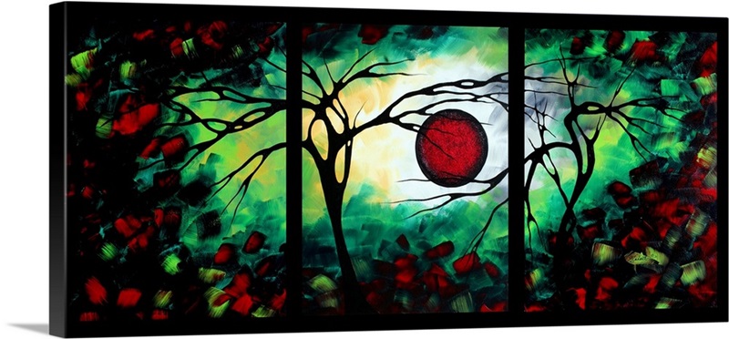 The Inspiration Black - Colorful Abstract Landscape Painting | Great ...