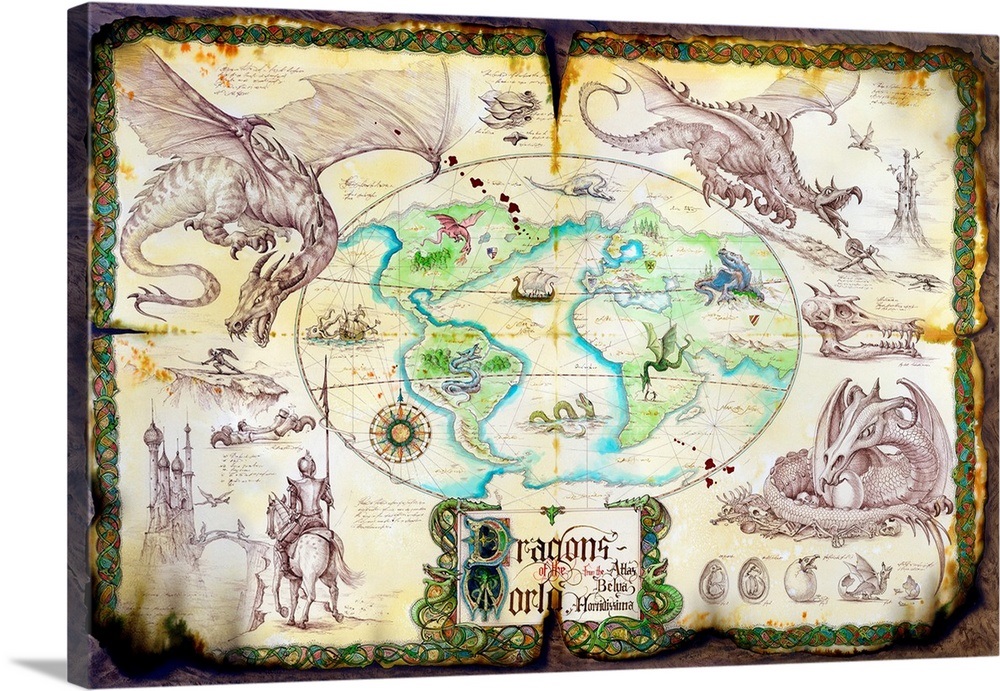 Dragons of the World Wall Art, Canvas Prints, Framed Prints, Wall Peels ...