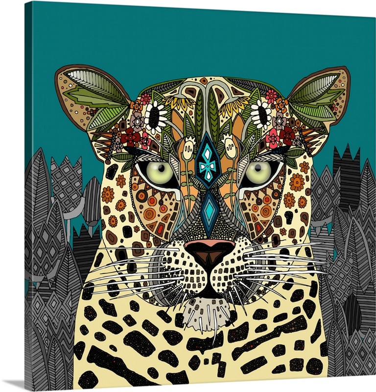 Leopard Queen Teal | Great Big Canvas