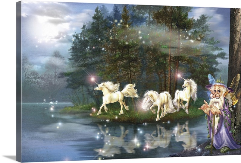 Unicorn Wizard Pool | Great Big Canvas