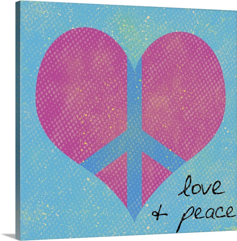 Blue Heart Peace | Great Big Canvas