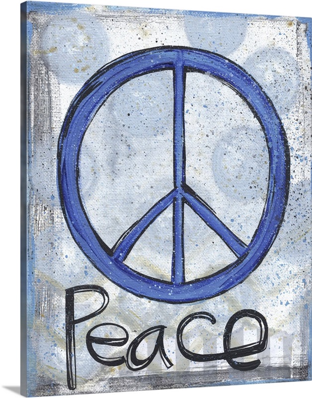 Blue Peace Sign | Great Big Canvas