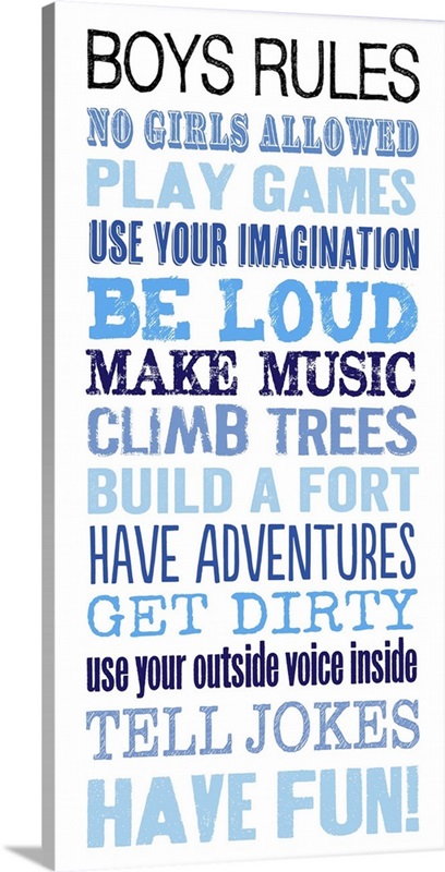 Boys Rules | Great Big Canvas