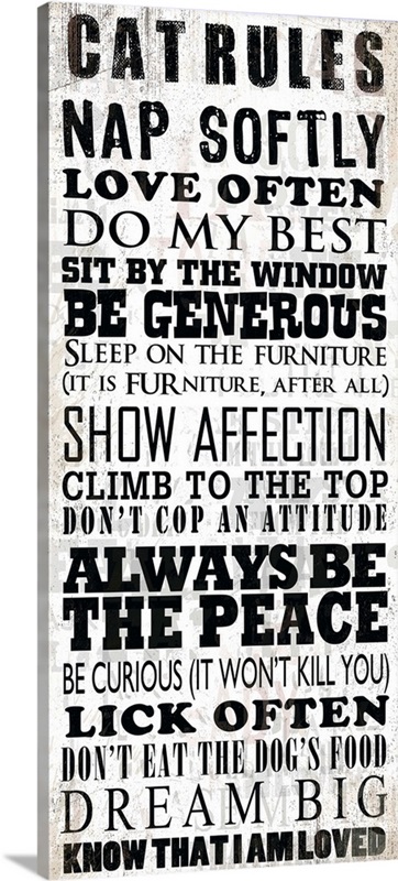 Cat Rules | Great Big Canvas