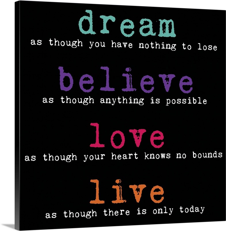 Dream Believe, color | Great Big Canvas