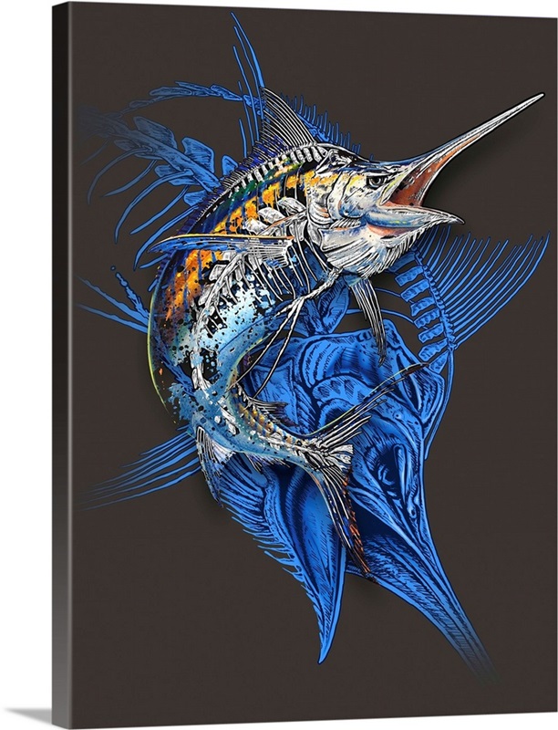 Marlin Skeleton | Great Big Canvas