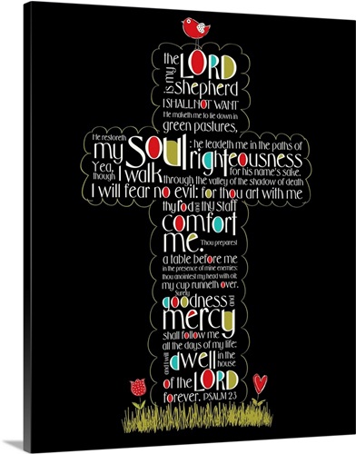 Psalm 23 Cross | Great Big Canvas