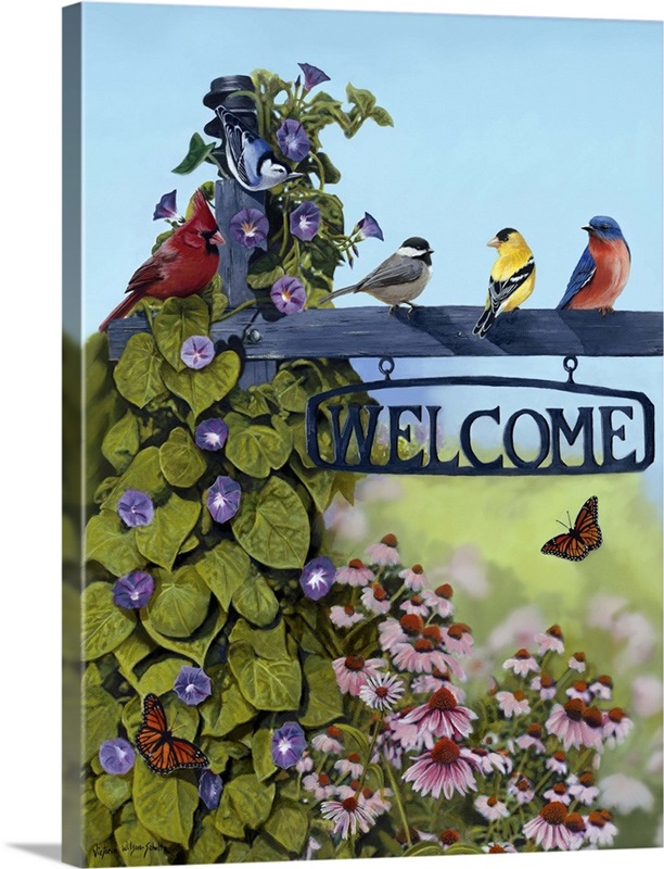 Welcome Birds Wall Art, Canvas Prints, Framed Prints, Wall Peels ...