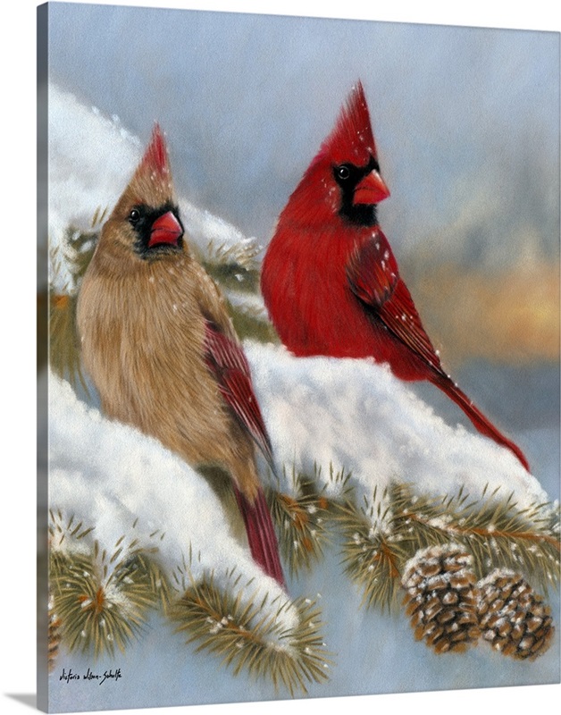 Winter Cardinals | Great Big Canvas