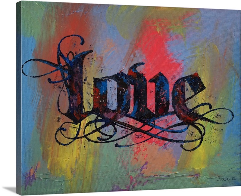 Love - Calligraphy | Great Big Canvas