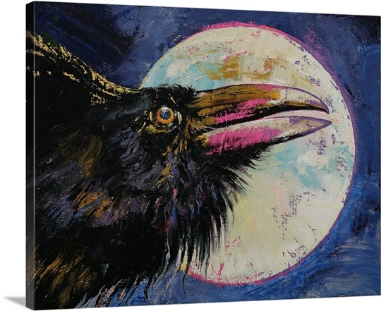 Raven Moon Wall Art, Canvas Prints, Framed Prints, Wall Peels | Great ...