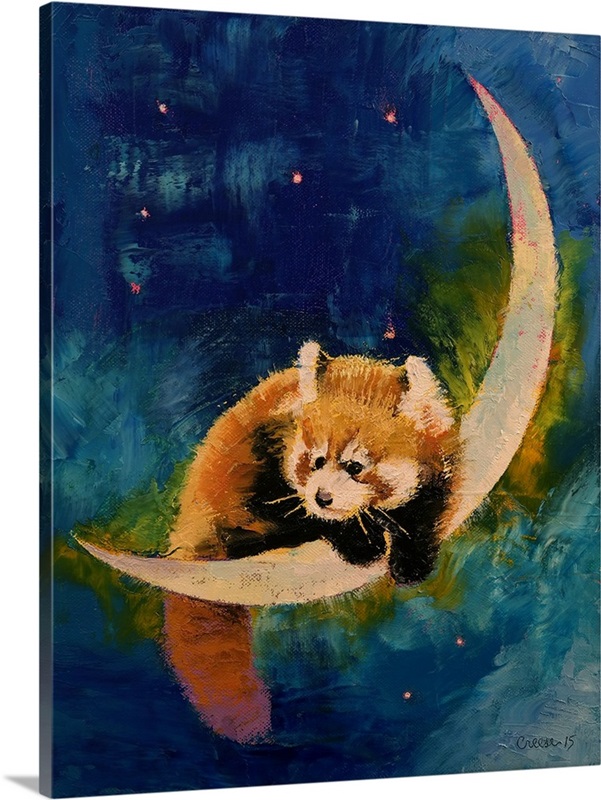 Red Panda Moon | Great Big Canvas