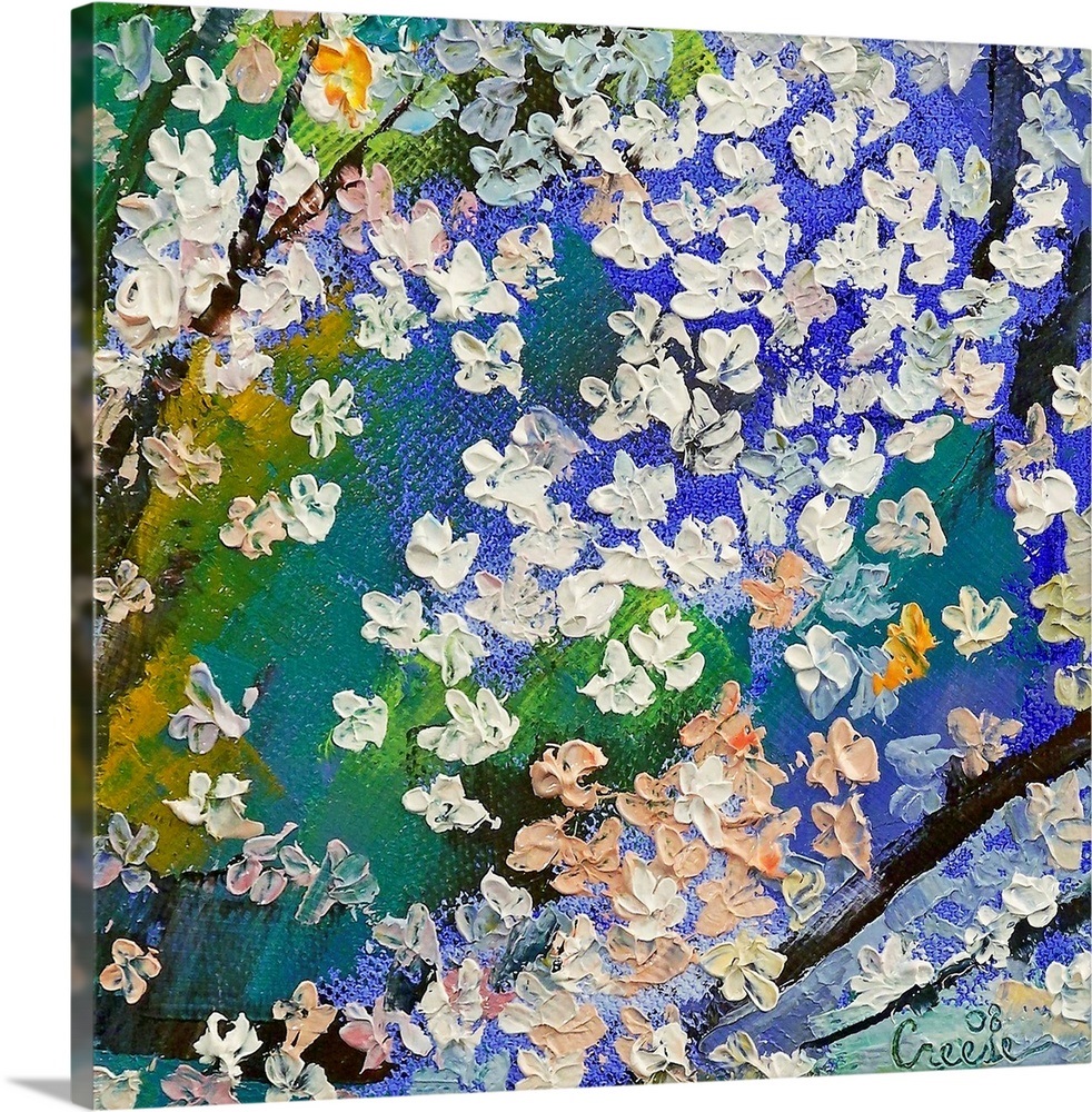 Sakura Oil Painting Wall Art, Canvas Prints, Framed Prints, Wall Peels ...
