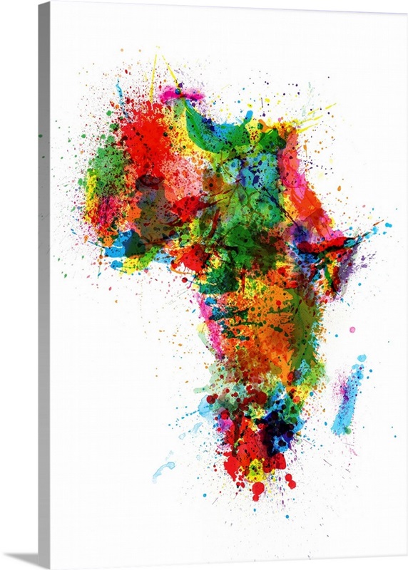 Africa Paint Splashes | Great Big Canvas