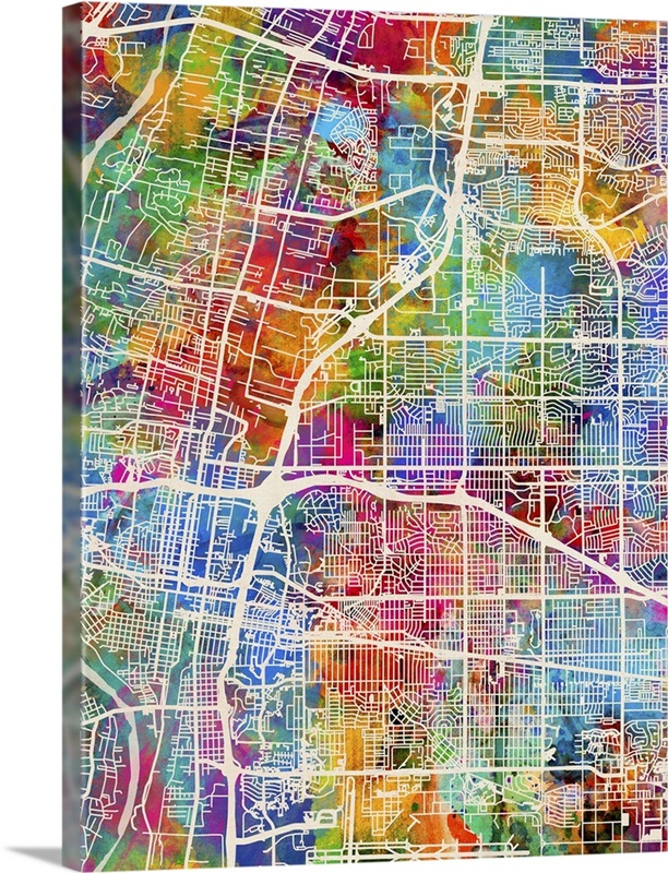 Albuquerque New Mexico City Street Map | Great Big Canvas