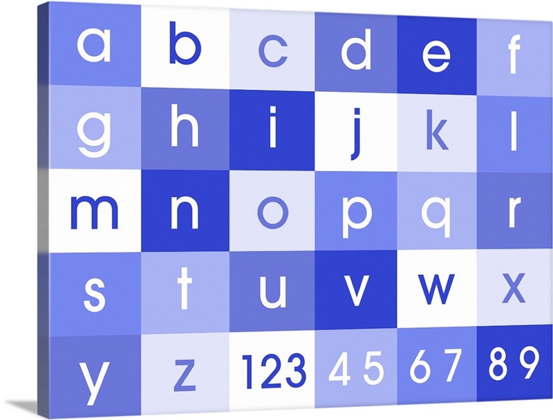 Alphabet Blue | Great Big Canvas