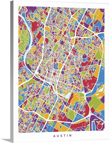 Austin Texas City Map | Great Big Canvas
